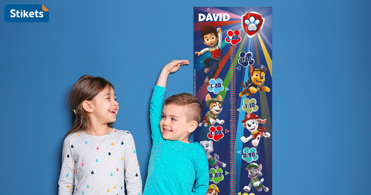 Personalizovaný graf rastu Paw Patrol - Stikets